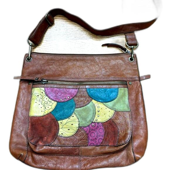 Fossil | Bags | Fossil Purse Womens Brown Multicolor Patchwork ...